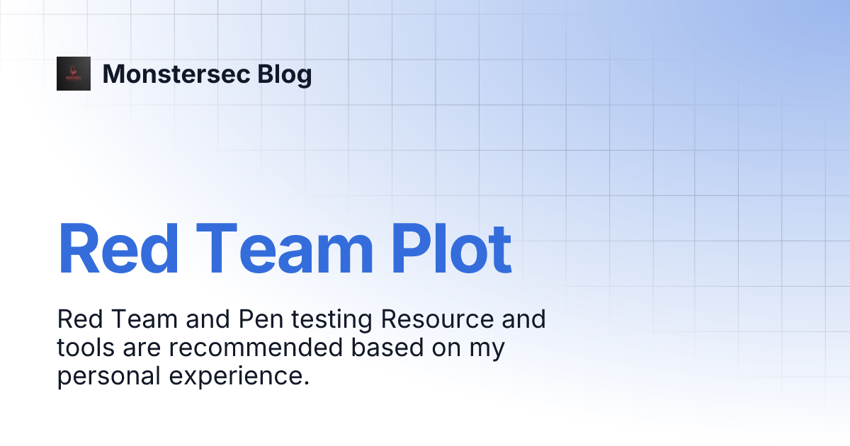 Red Team Plot | Monstersec Blog